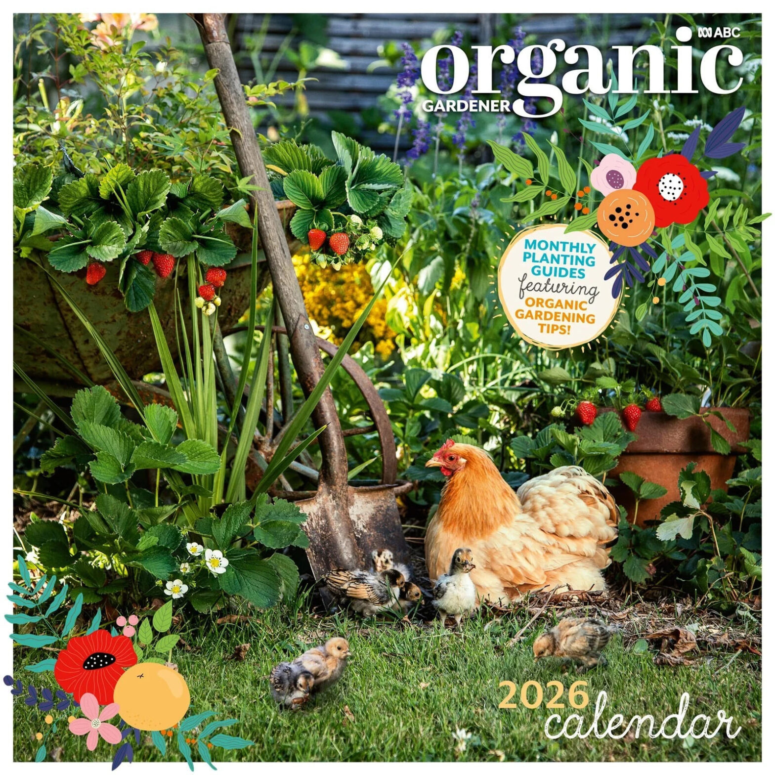 2026 ABC ORGANIC GARDENER 12 Month To View MTV Square Wall Planner ...